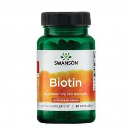 Swanson Biotin 5000mcg 30/100caps